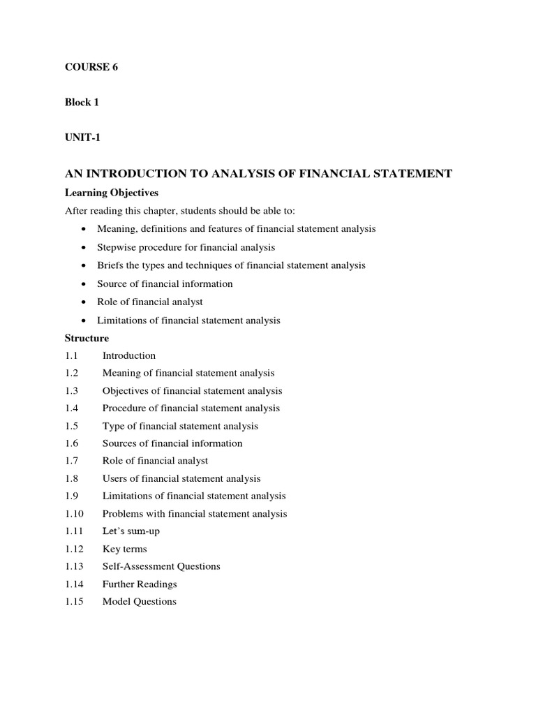 DIA 06 Block 01 | PDF | Equity (Finance) | Financial Analyst