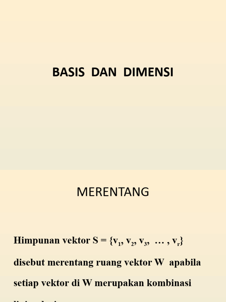 Basis Dan Dimensi | PDF | Seni | Sains & Matematika
