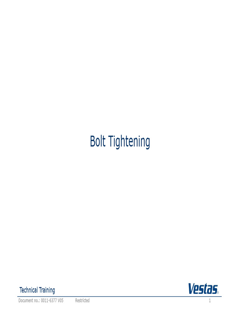 7 PPT - Bolt Tightening | PDF | Screw | Equipment
