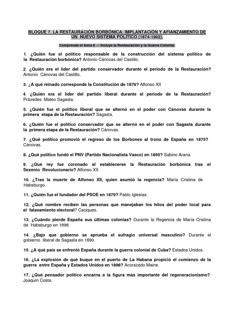 Bloque 7 | PDF | Cuba | España