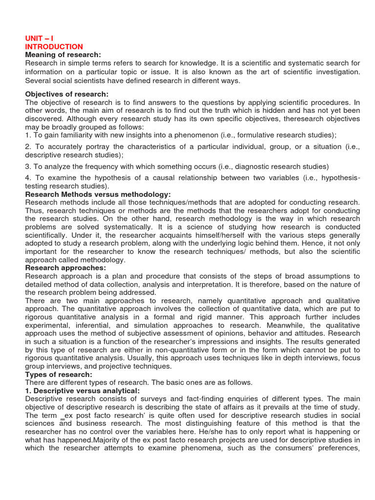 Unit 1 Ipr - 240119 - 163755 | PDF | Methodology | Experiment