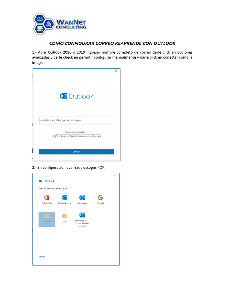 Manual de Configuracion Correo Outlook | PDF Manual de Configuracion Correo Outlook | PDF