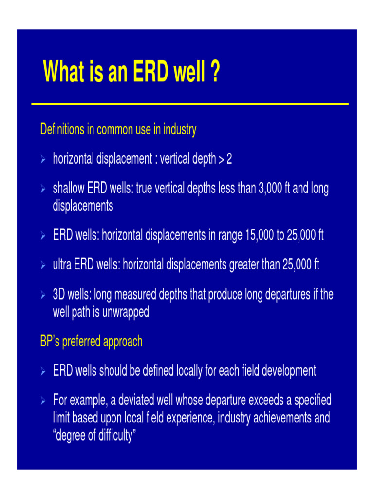 Understanding ERD Wells and Definitions | PDF | Technology & Engineering