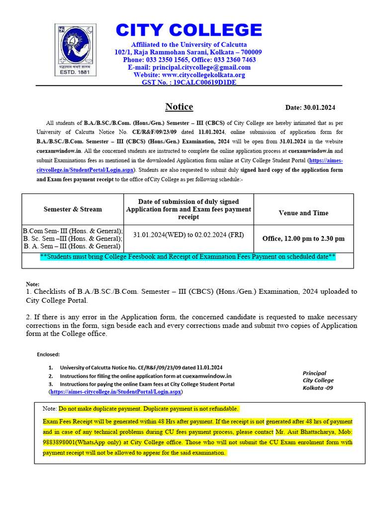 SEM III Submission of Application Form | PDF