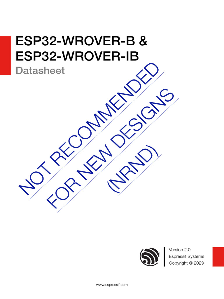 Esp32 Wrover B Datasheet En Pdf Random Access Memory Flash Memory