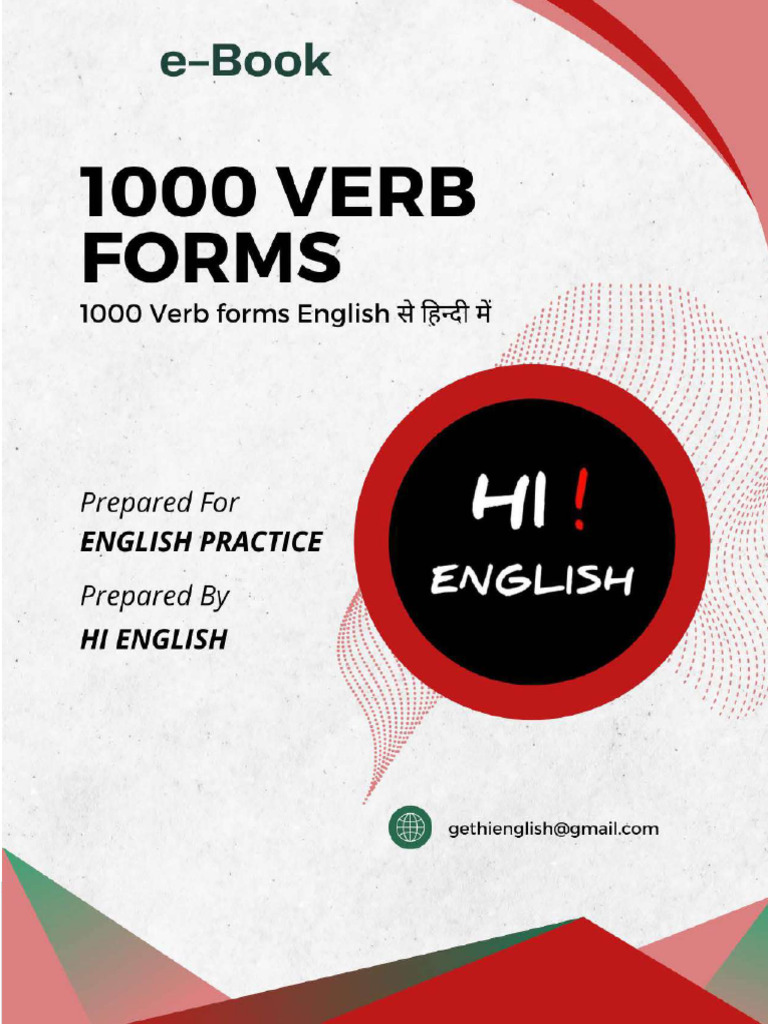 1000 Hindi-English Verb Forms Guide | PDF