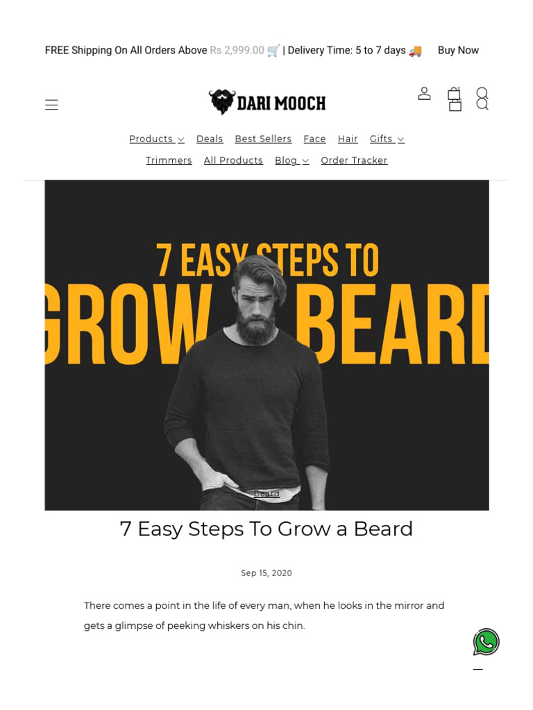 7 Steps to Grow a Beard at 15 | PDF | Beard