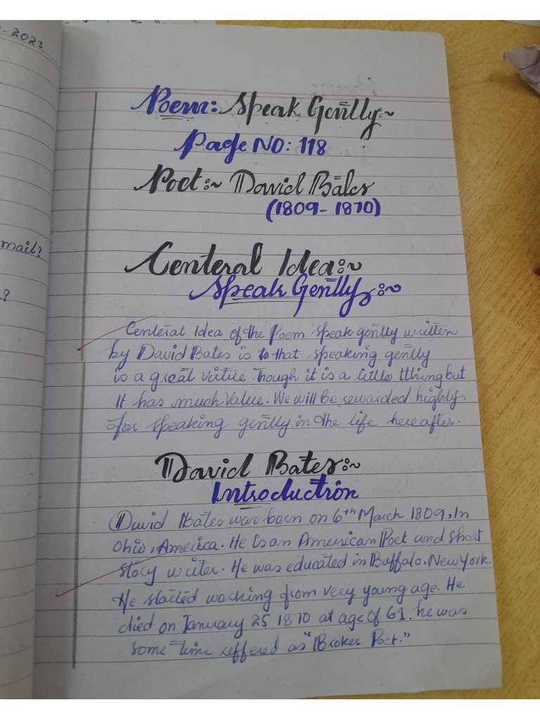 Speak Gently (POEM) | PDF