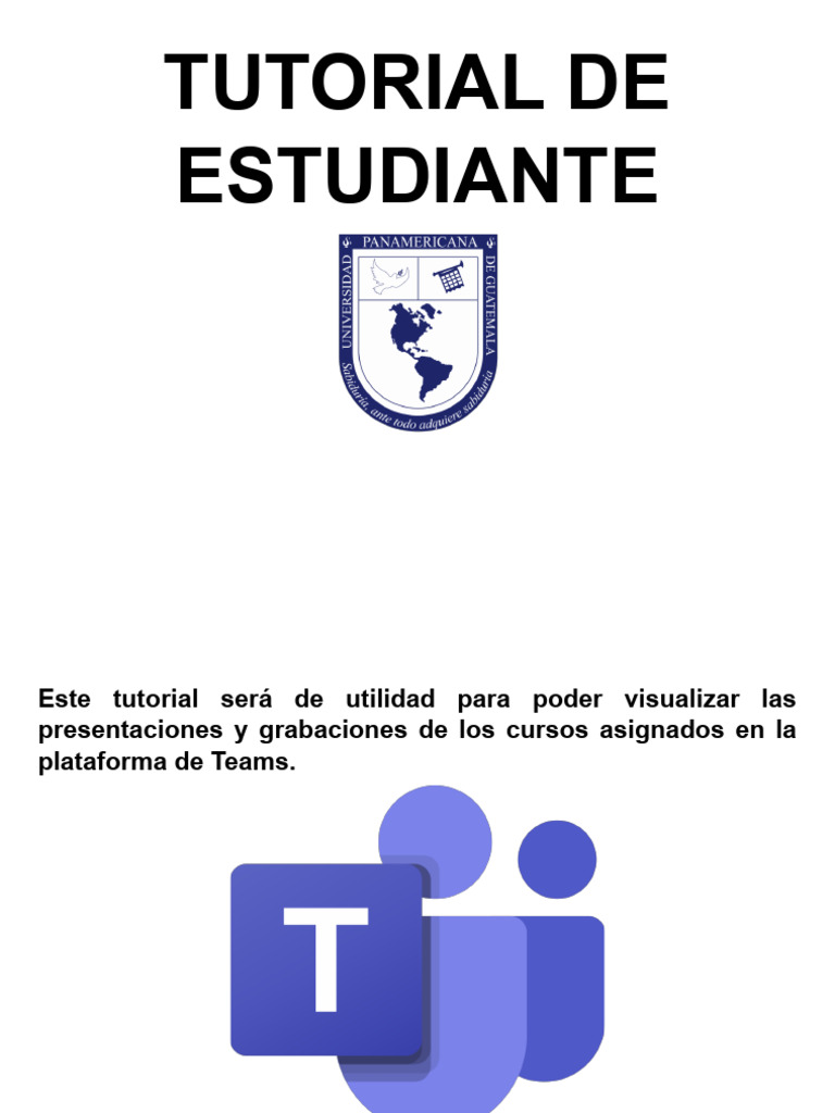Tutorial de Estudiante Teams | PDF