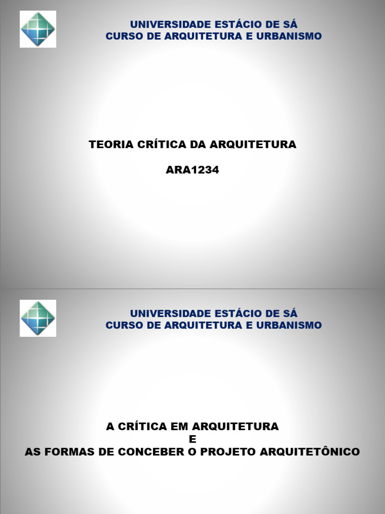 As Formas de Conceber o Projeto Arquitet Nico No Modernismo 4 | PDF