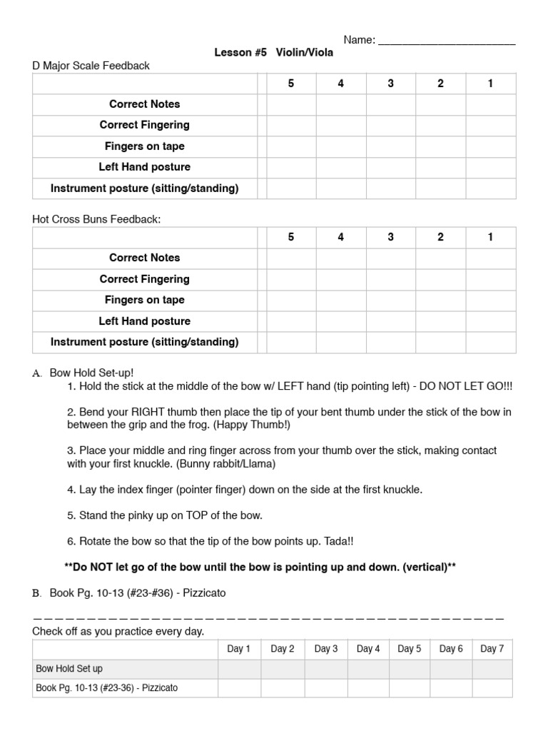 23 Lesson 5 VLN Vla | PDF