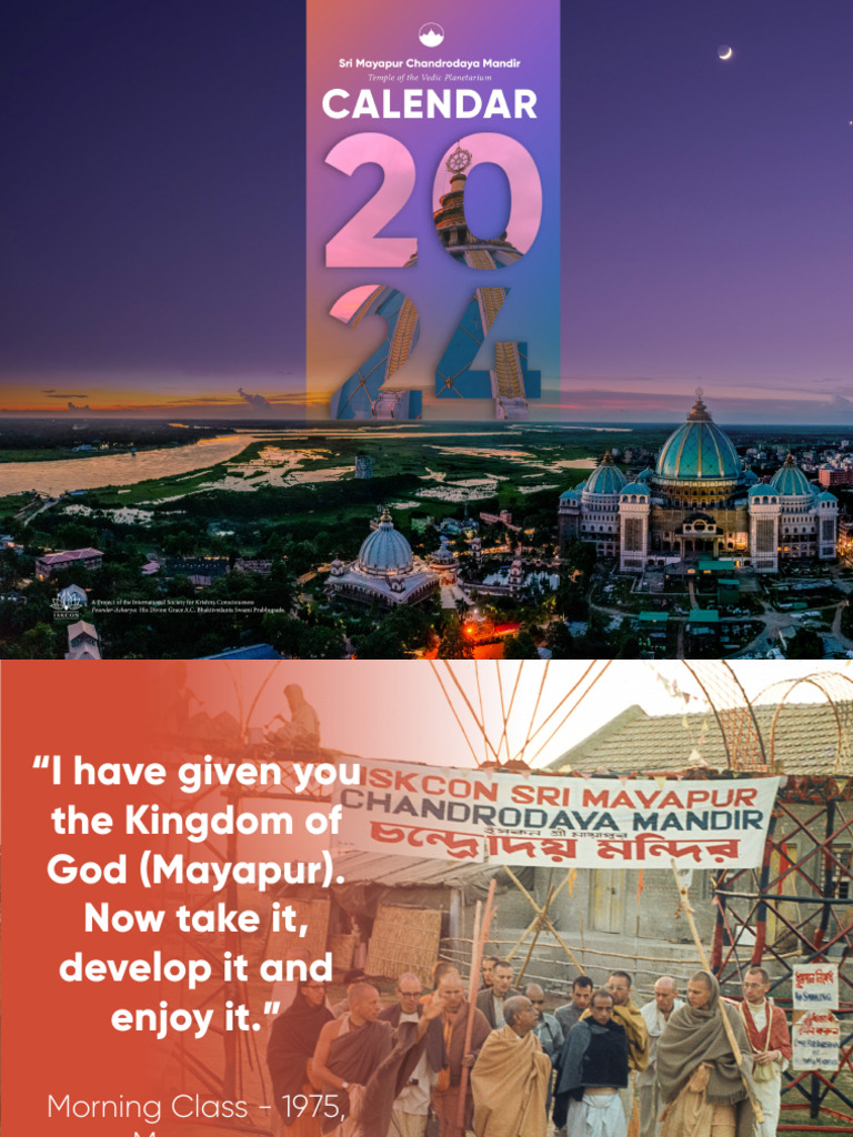 Calendar Mayapur 2024 | PDF | Bhakti Movement | Vaishnavism