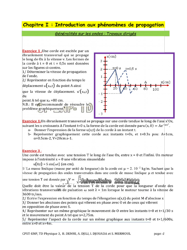 Polycopié TD Phys 4 21 22 | PDF