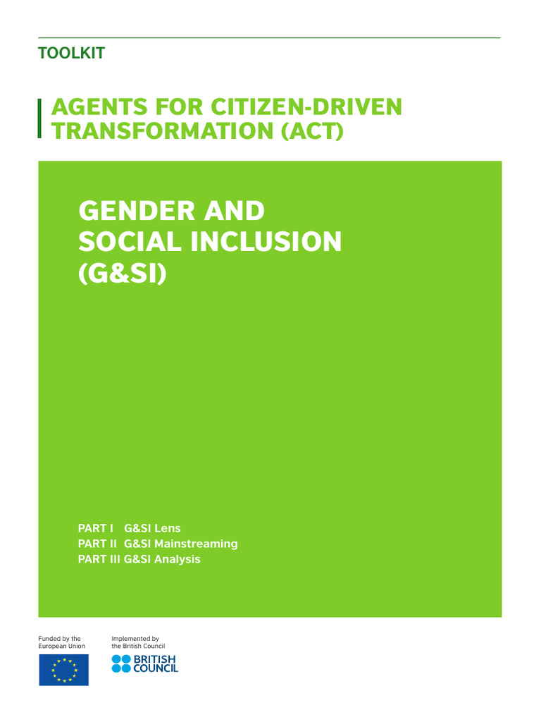 Act Toolkit Gender and Social Inclusion | PDF | Gender | Gender Studies