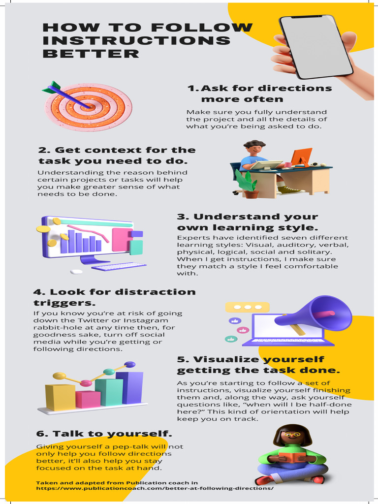 Following instruction infographic | PDF