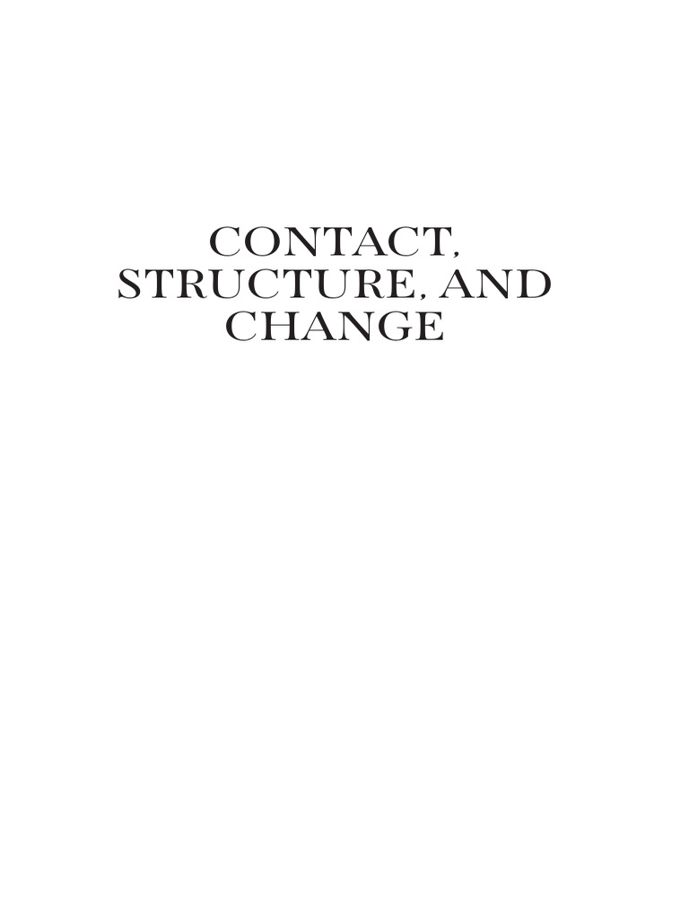 Babel Sicoli 2021 Contact Structure and Change Festschrift in Honor of ...