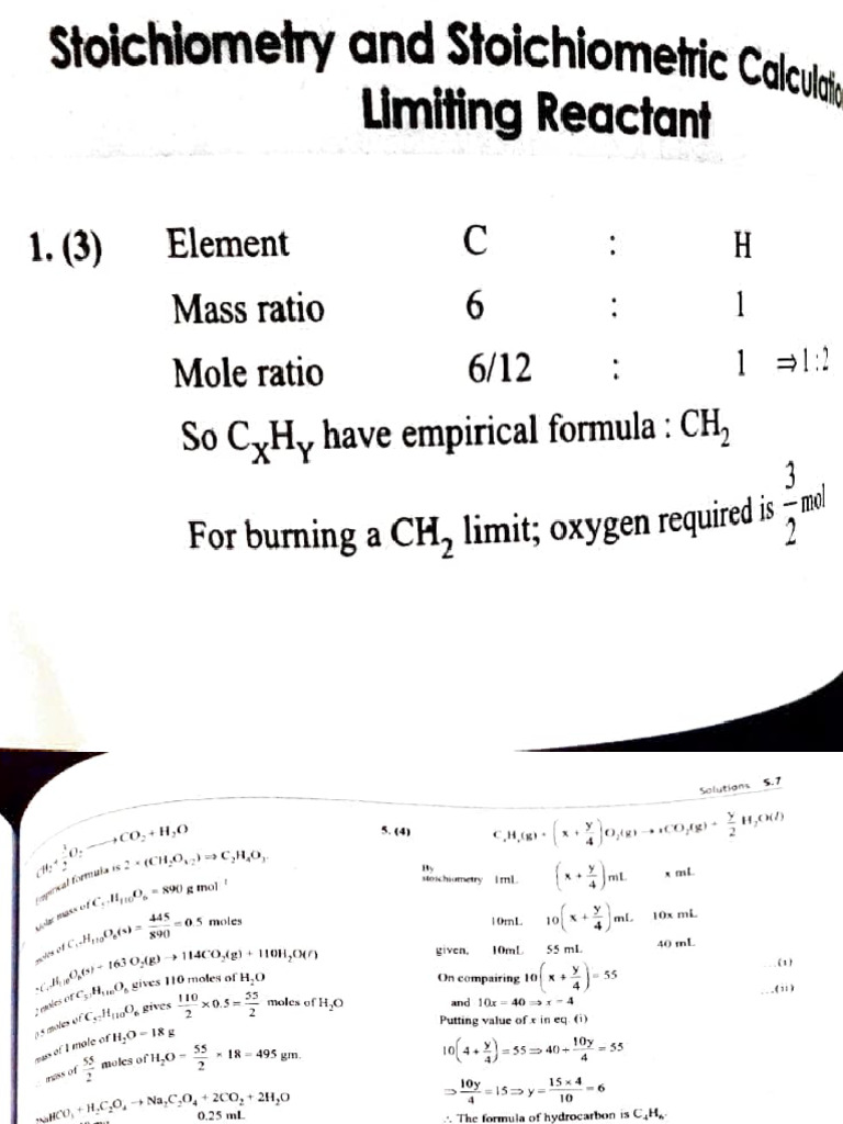 Chemistry Mole Concept | PDF | Mole (Unit) | Stoichiometry