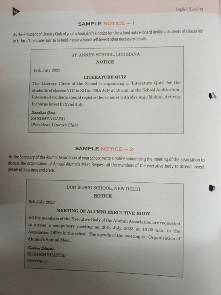 Notice, Invitation, Replies-12th | PDF