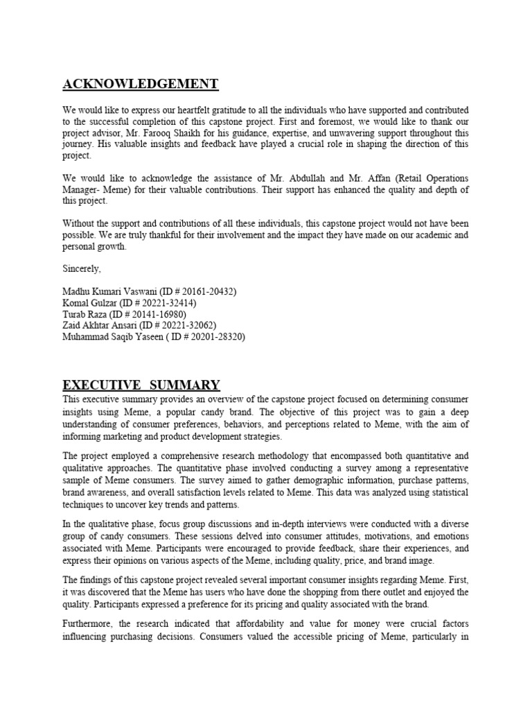 MEME - Retail Survey & Executive Summary-1 | PDF | Retail | Sweater