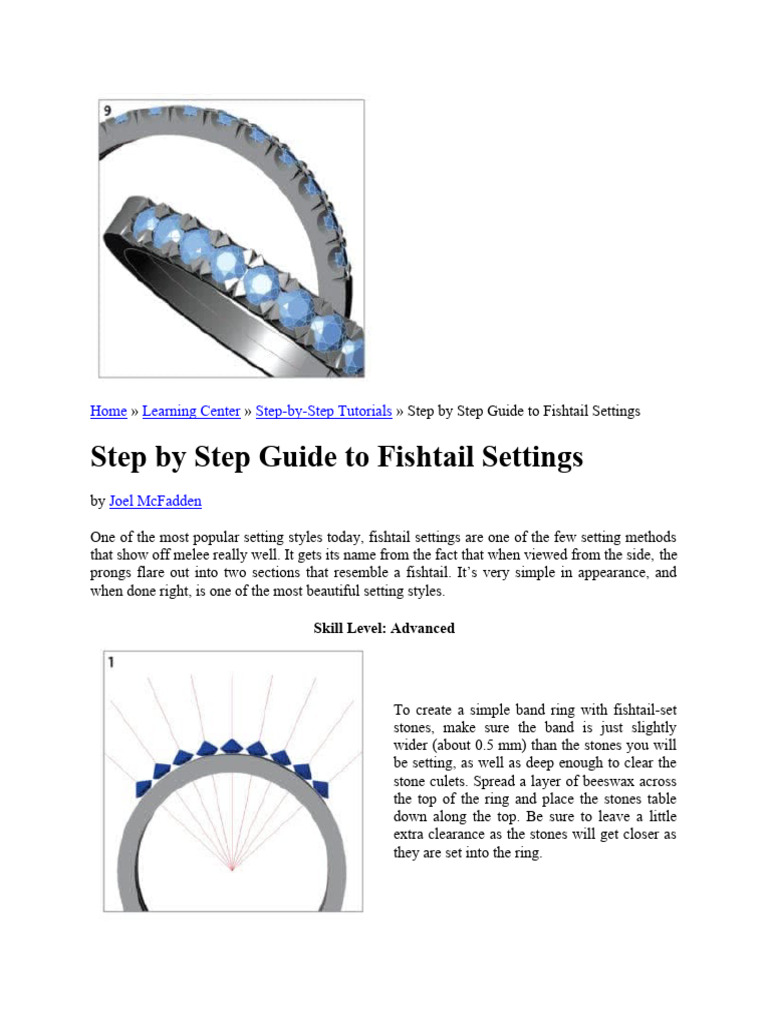 Step by Step Guide To Fishtail Settings | PDF