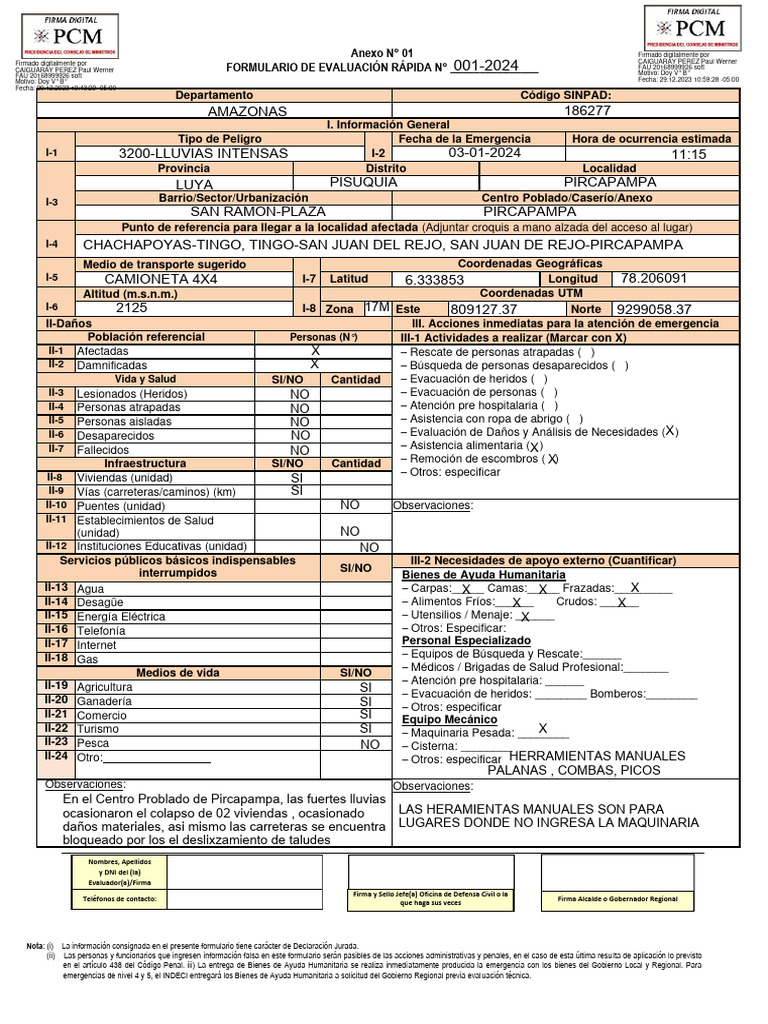 ANEXO N°01 - Formulario-Evaluacion-Rapida | PDF ANEXO N°01 - Formulario-Evaluacion-Rapida | PDF