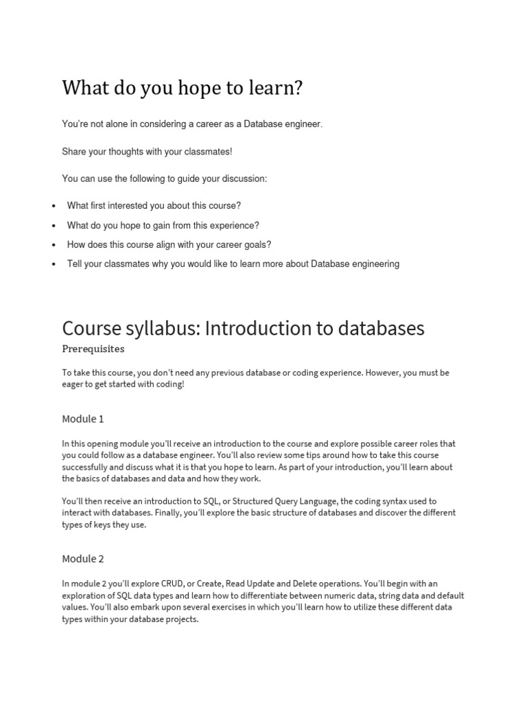 Part 1 | PDF | Databases | Sql