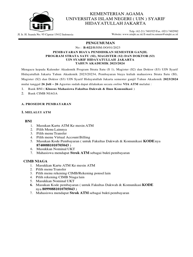 SK Rektor No. 022 (1) 1 | PDF