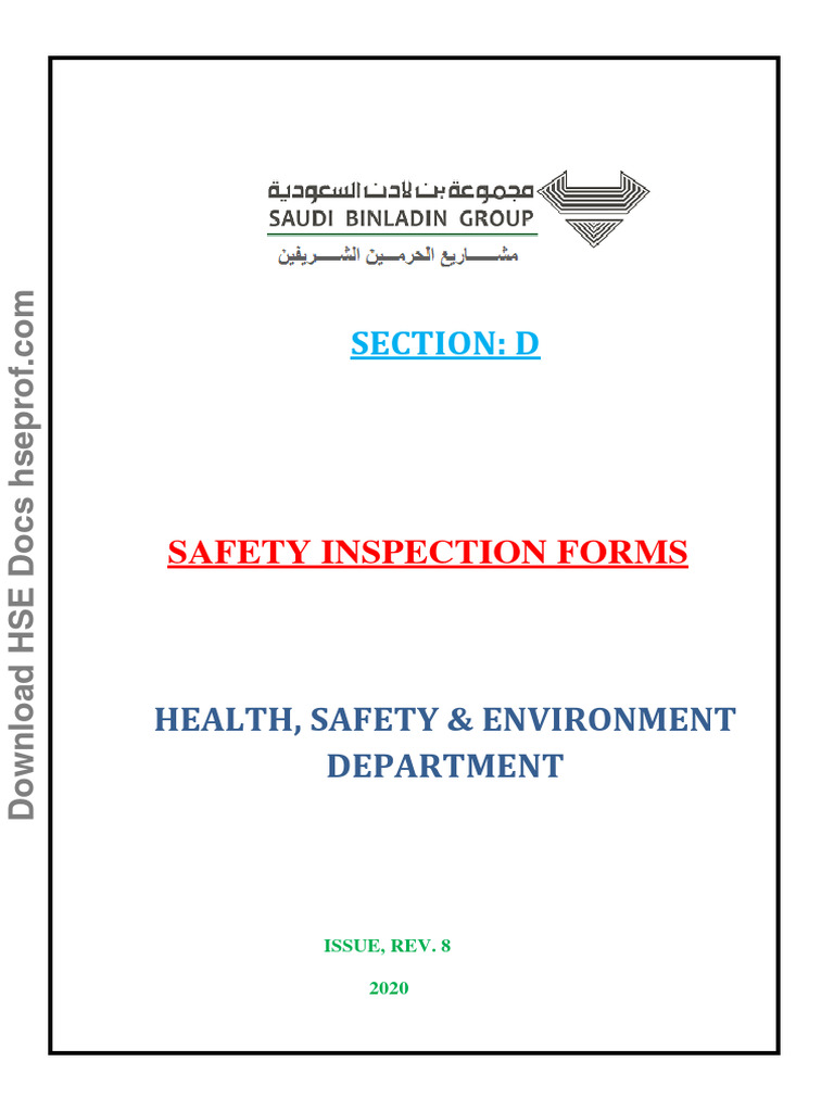 Safety Inspection Forms | PDF | Scaffolding | Occupational Safety And ...