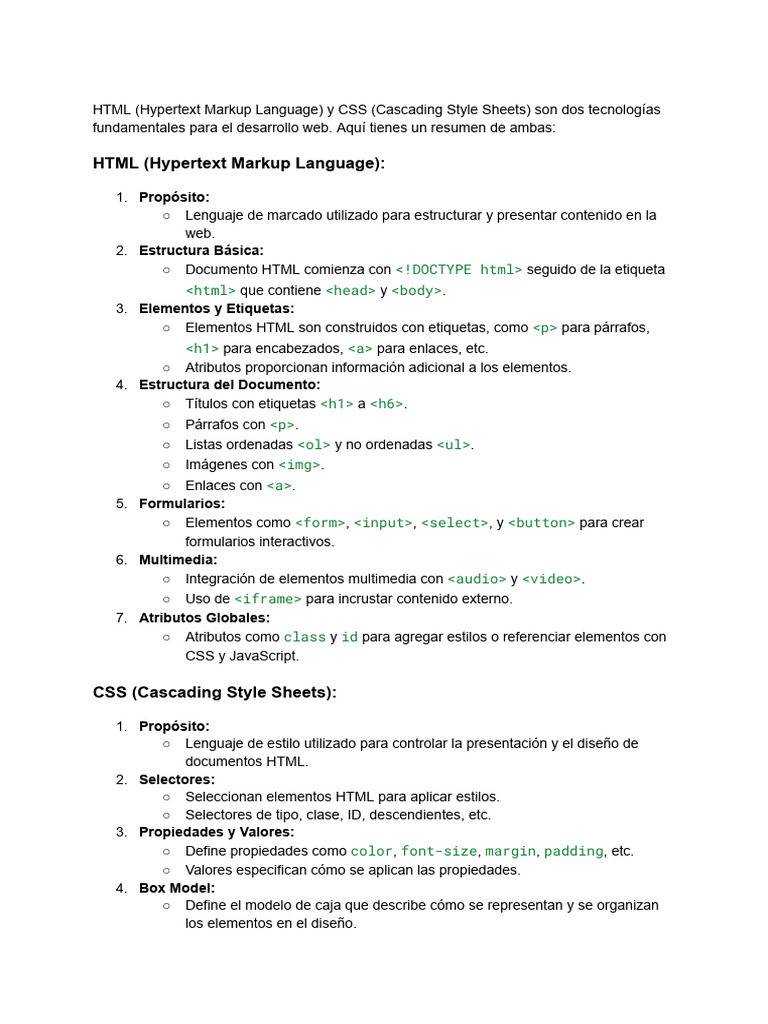 Htmlcss | PDF | HTML | Lenguaje de marcado