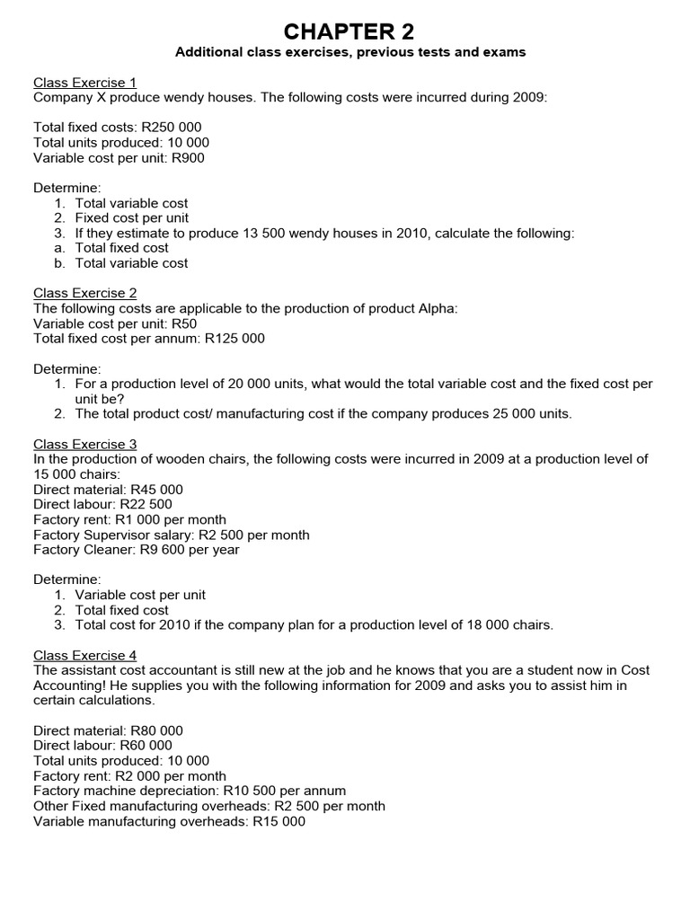 Handout - CHAPTER 2 | PDF | Cost | Cost Of Goods Sold