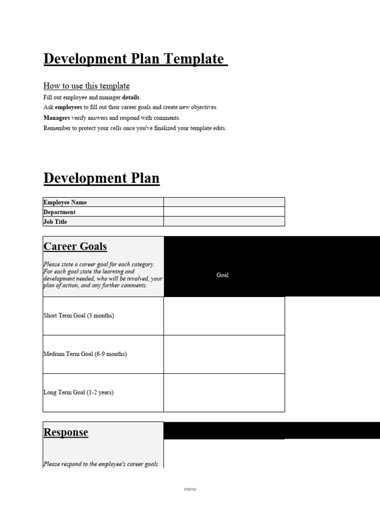 Career Development Plan Template 1 | PDF