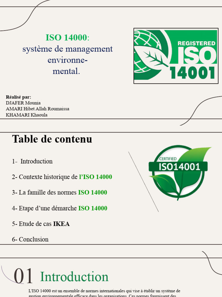 Iso 14000 | PDF | Gestion des ressources environnementales | Environnement naturel