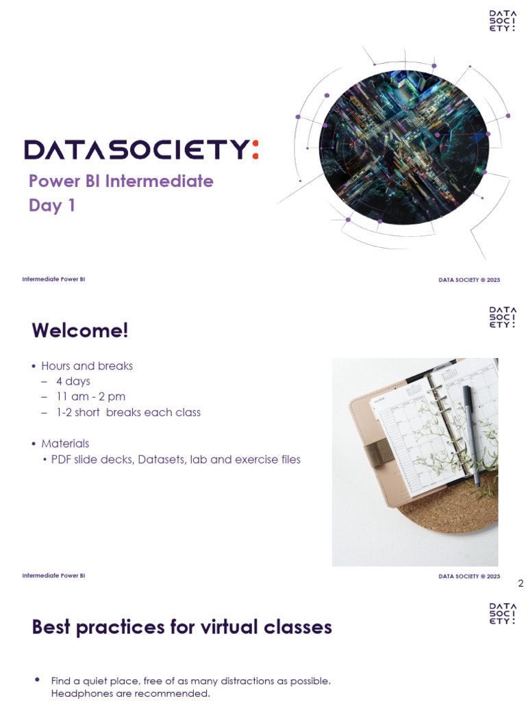 Power BI Intermediate Slides | PDF | Computing | Information Science