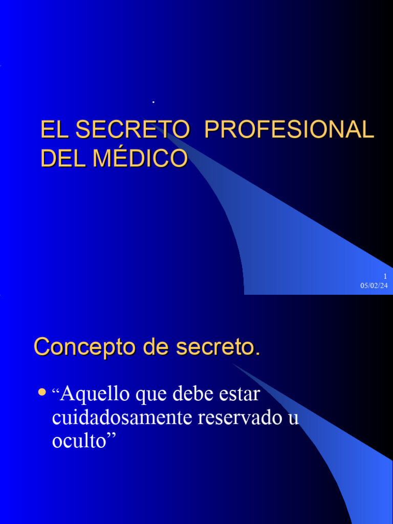 El Secreto Profesional Del Mã Dico-1 | Descargar gratis PDF | Historial médico | Medicina