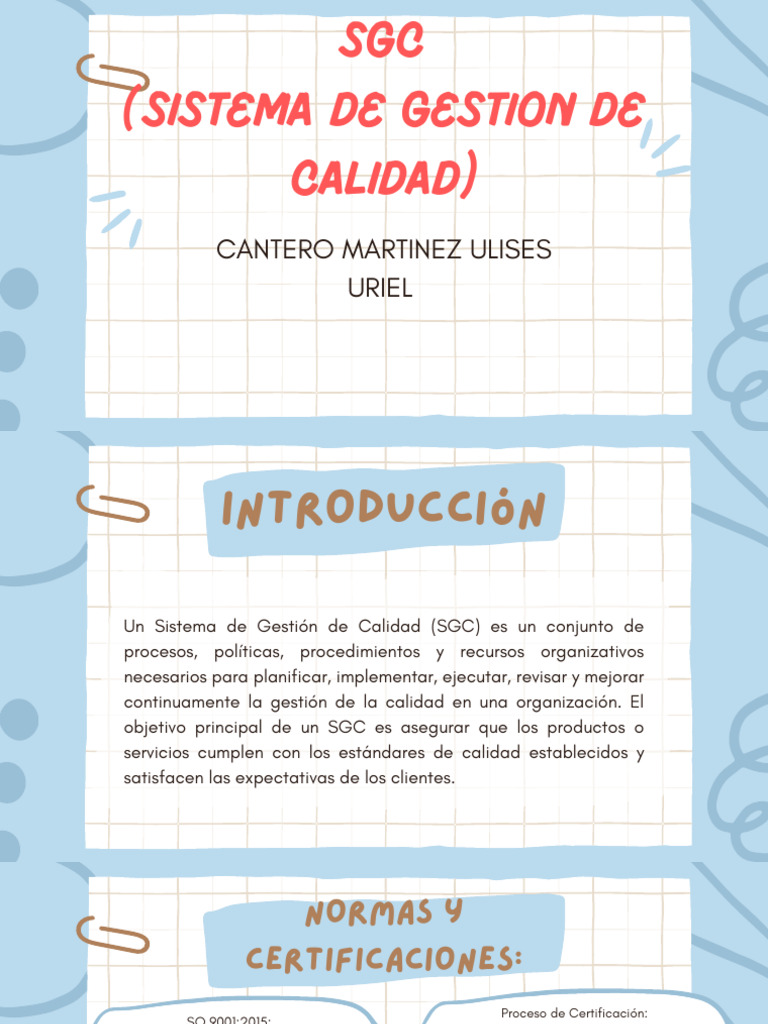 SGC (Sistema de Gestion de Calidad) | Descargar gratis PDF | Calidad (comercial) | Planificación