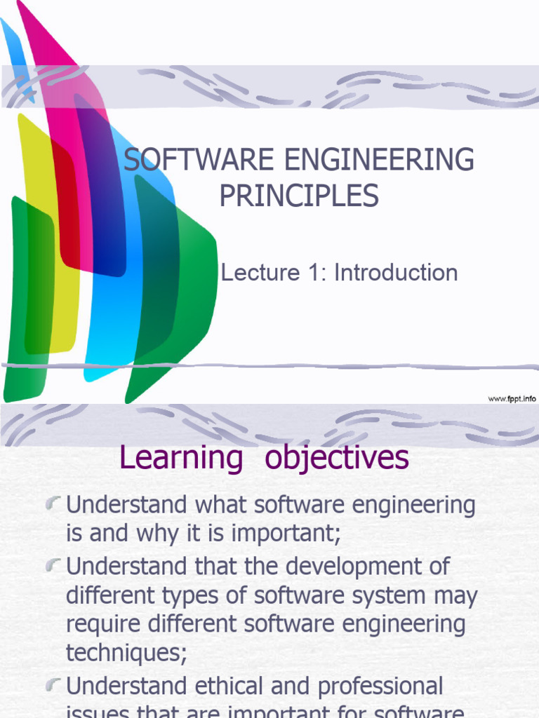 Lecture 01 | PDF | Application Software | Engineering