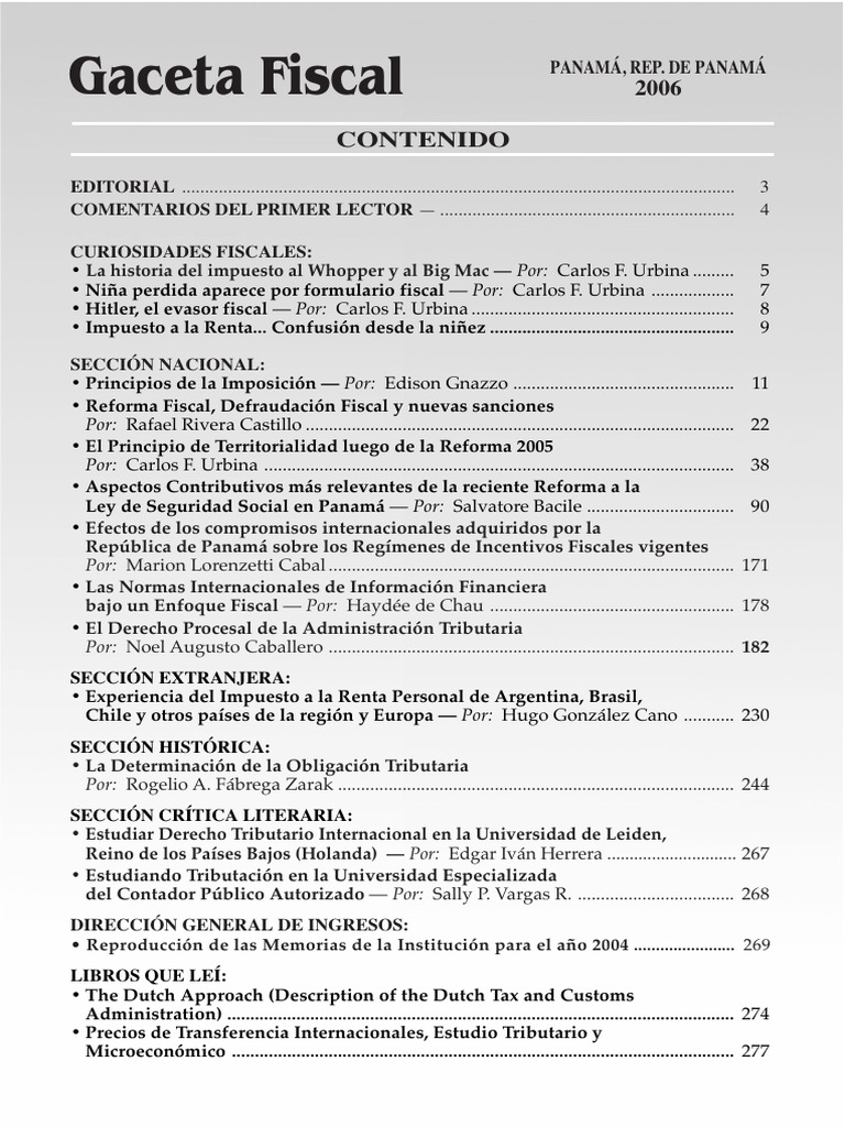 Gaceta Fiscal: Análisis Tributario | PDF | Impuestos | Economias