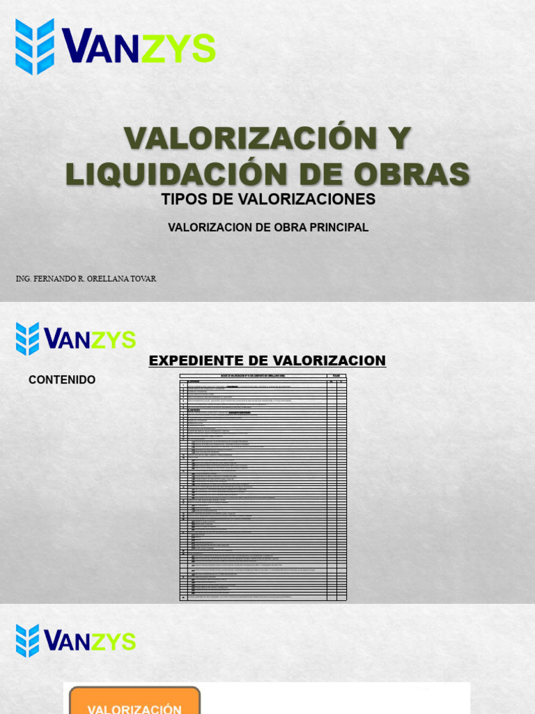 8.1 Valorizacion de Obra Principal | PDF