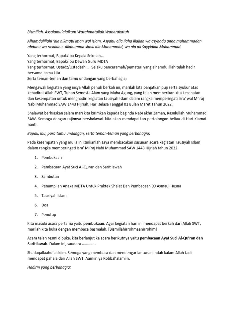 Susunan Acara 2 | PDF | Agama & Spiritualitas | Gaya Hidup