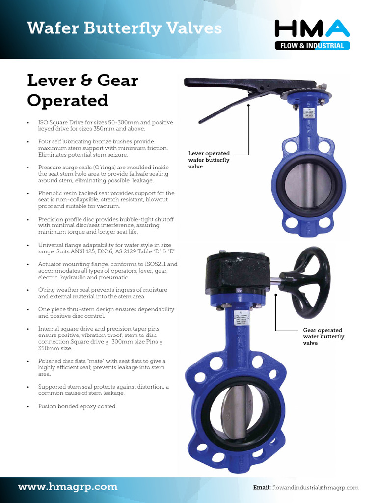 FLO DS 0006 Wafer Butterfly Valves | PDF | Valve | Actuator