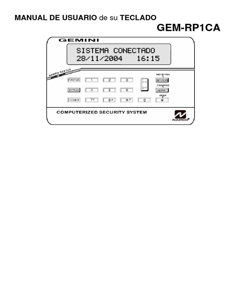 Guia de Usuario Teclado Gem-Rp1ca | PDF | Incendios | Teclado