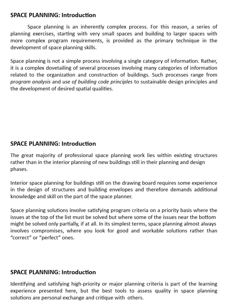 Tech. Documentation Space Planning | PDF