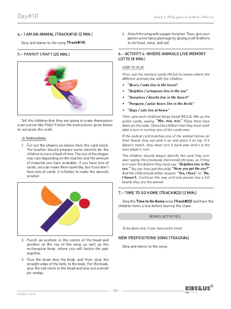 Polly The Parrot | PDF | Estudios de idiomas extranjeros