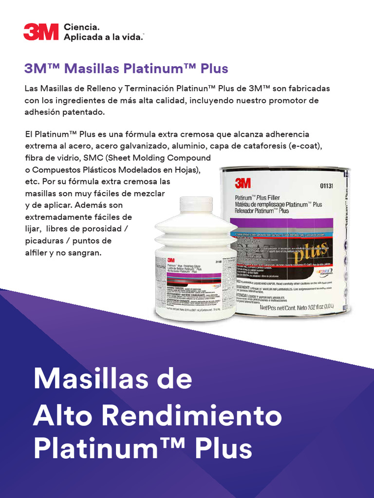 Ficha Técnica 3M™ Masillas Platinum™ Plus | Descargar gratis PDF ...