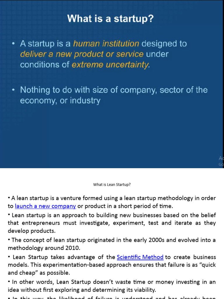 Lean Startup | PDF | Startup Company | Small Business & Entrepreneurs