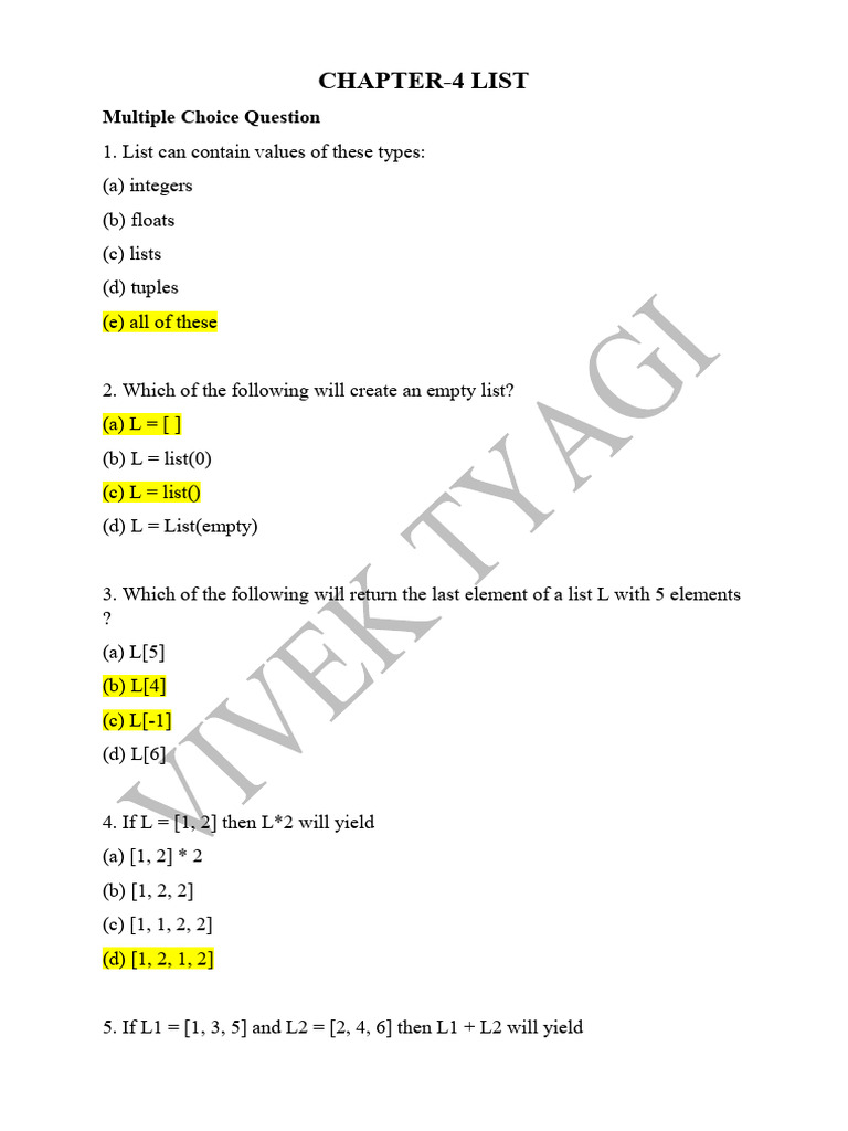 Chapter-4 (1) MCQ | PDF | Function (Mathematics) | Mathematical Logic