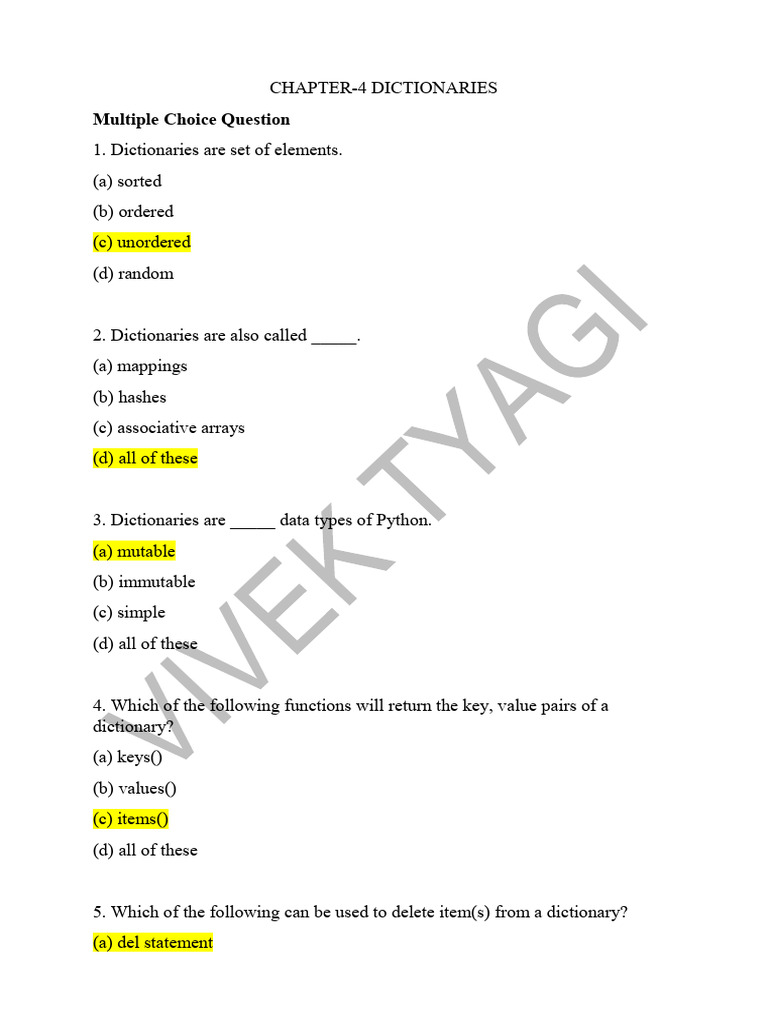 Chapter-4 (2) MCQ | PDF | Applied Mathematics | Computer Data