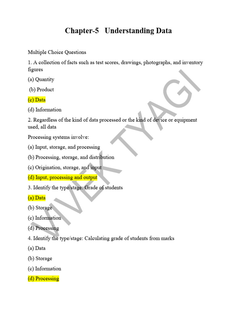 Chapter-5 Understanding Data | PDF | Variance | Computer Data Storage