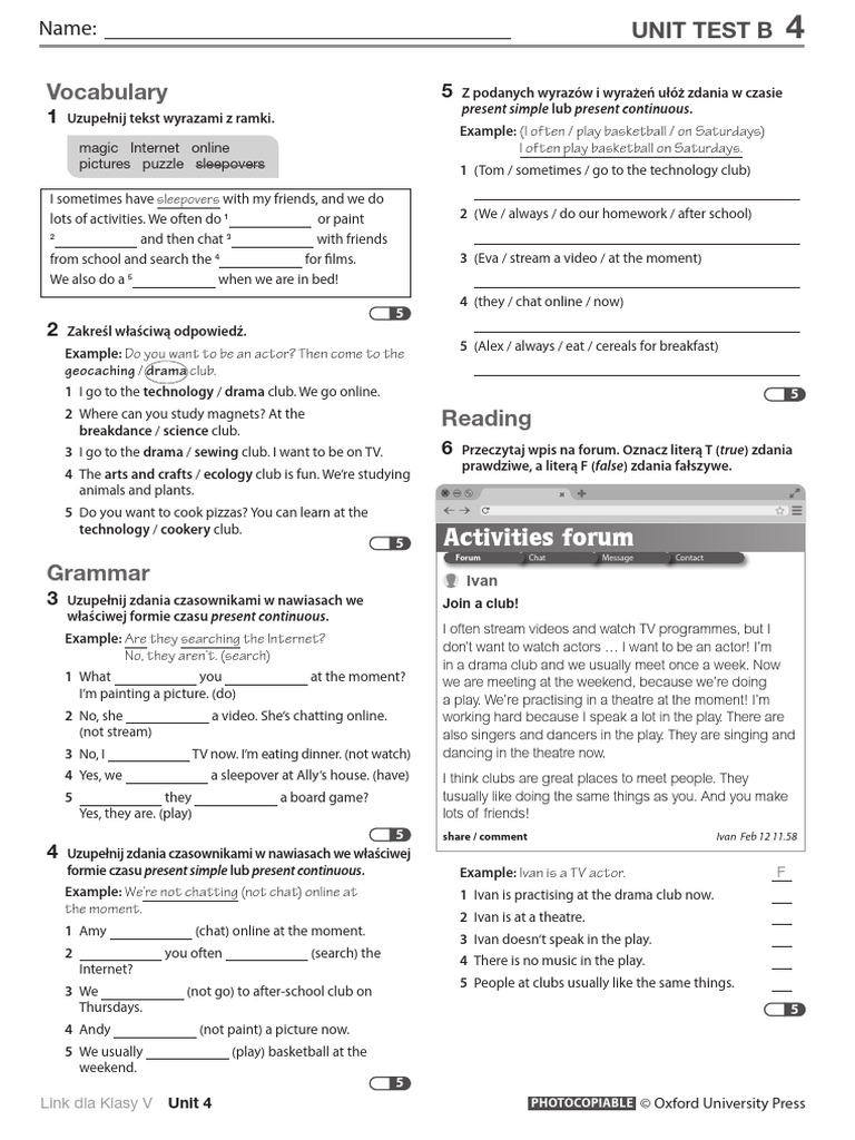 Link L5 U4 Unit Testb | PDF