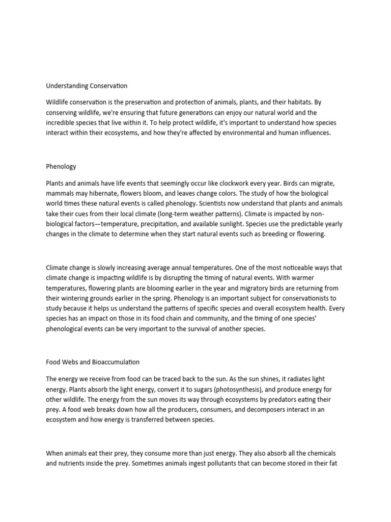 Understanding Conservation | PDF | Ecosystem | Disturbance (Ecology)